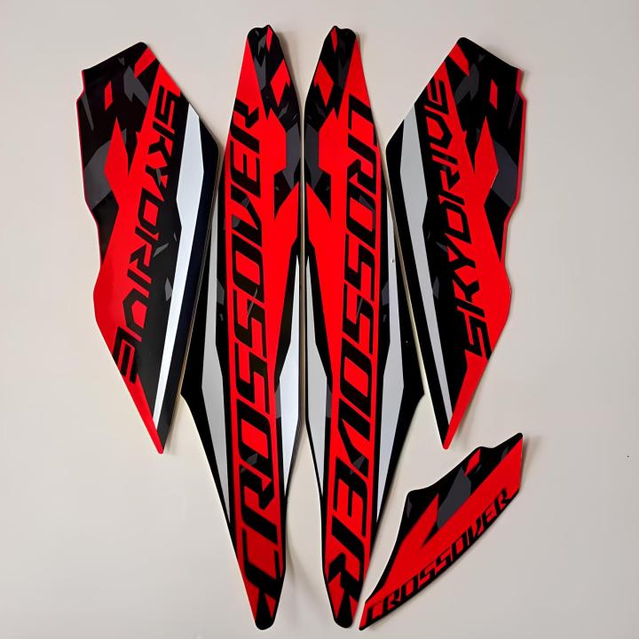 stiker striping suzuki skydrive crossover 2020 merah lis body standar ...