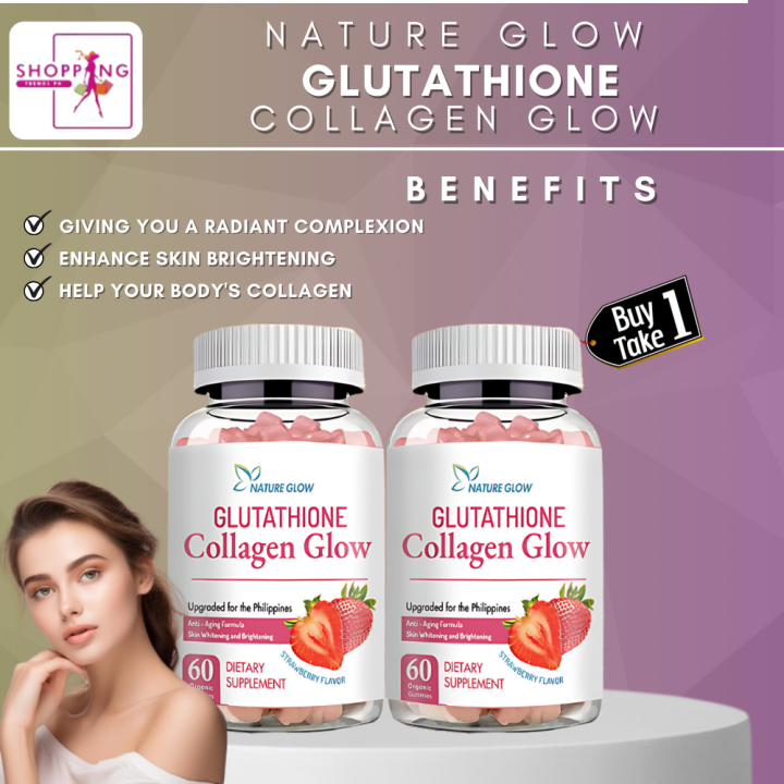 BUY 1 TAKE 1 Nature Glow Glutathione Collagen Gummies 100% Original ...