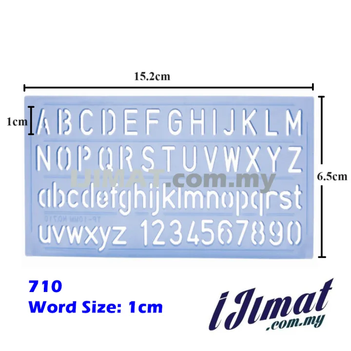 ABC Template Stencil Plate (1cm / 2cm/ 3cm/ 4cm) / Alphabet Stencil ...