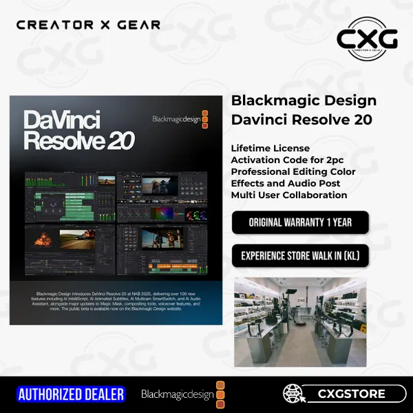 Blackmagic Design DaVinci Resolve Studio (Activation Card / USB Dongle ...
