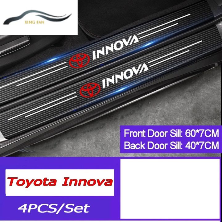 XINFAN Toyota Door Sill Side Step Anti Scratch Protector Carbon Fibre ...