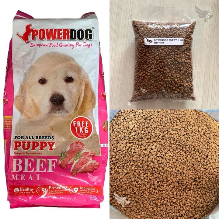POWERDOG PUPPY BEEF MEAT 1KG REPACKED – FOR ALL BREEDS – DRY DOG FOOD ...