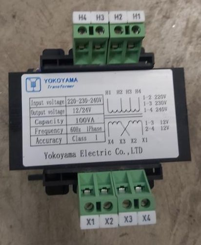 Yokoyama Dry Type Step Down Transformer 100VA Single Phase I: 220/240V ...