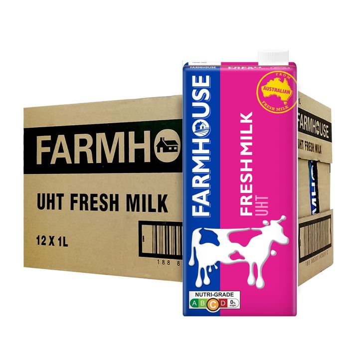 Farmhouse UHT Fresh Milk, 12 x 1L Expiry 22 Sep 2026 | Lazada Singapore