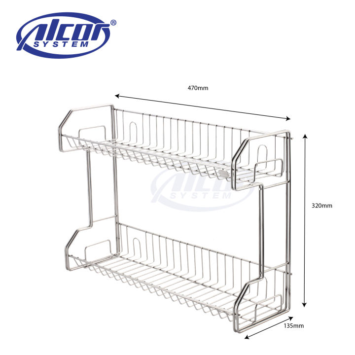Alcor System SUS304 Stainless Steel Multi-purpose Rack / 2 TIER / Dish ...