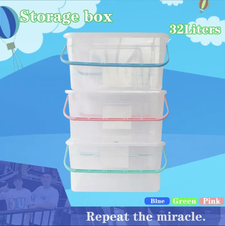 MAGICLAND STORAGE BOX TRANSPARENT 32 LITERS | Lazada PH