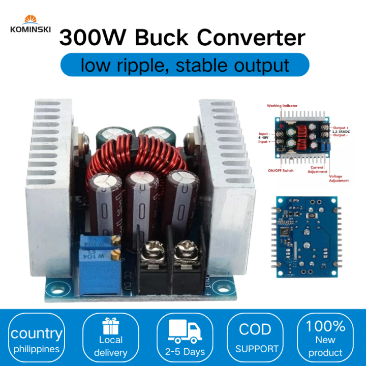 DC 6-40V To 1.2-36V 300W 20A Constant Current Adjustable Buck Converter ...