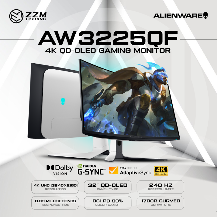 Dell Alienware AW3225QF Gaming Monitor QD OLED 3840 x 2160, 240 Hz 16:9 ...