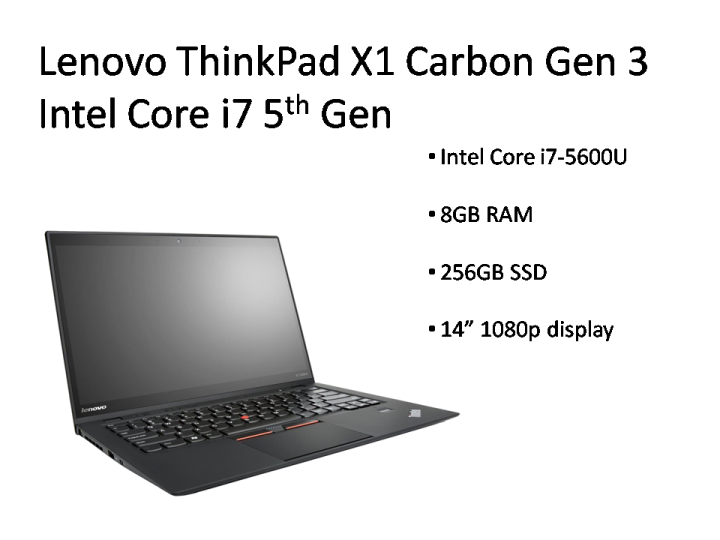 Lenovo ThinkPad X1 Carbon Gen 3 Intel Core i7 5th Gen | Lazada Singapore