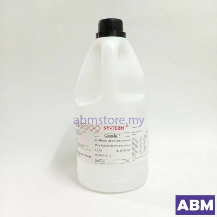 Ethanol Absolute 99.8% Undenatured AR Systerm (2.5L), CAS No 64-17-5 | Lazada