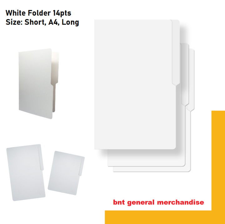Folder White 14pts Long, Short/A4 10Pieces Per Pack | Lazada PH