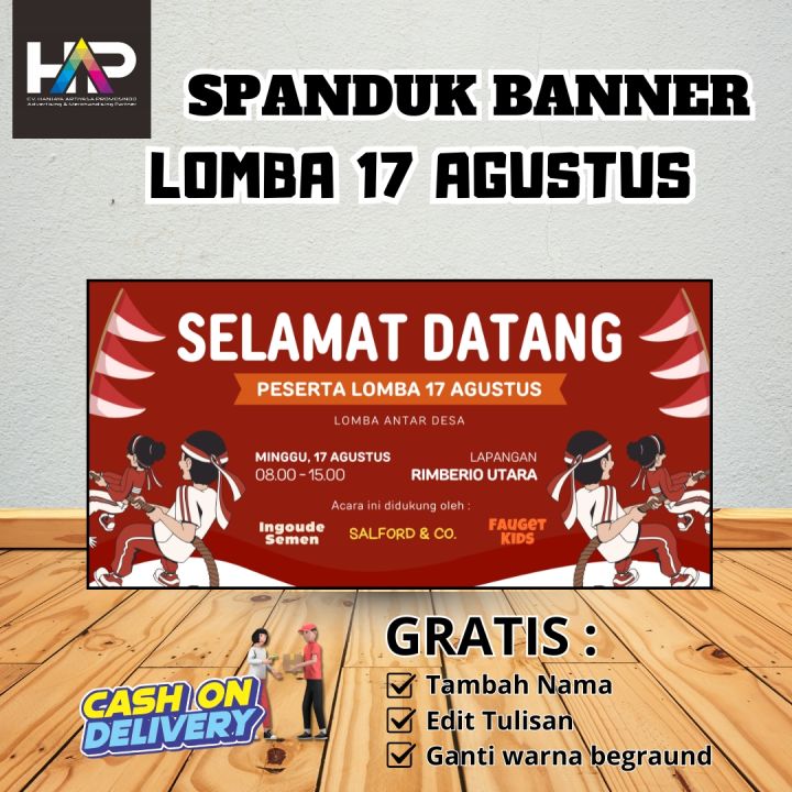 TERMURAH - SPANDUK KEGIATAN LOMBA 17 AGUSTUS | BANNER KEGIATAN ...