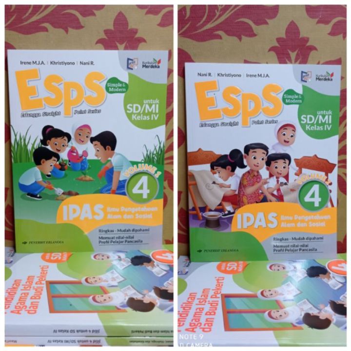Buku SD ESPS IPAS Kelas 4 SD / MI Vol 1 2 Kurikulum Merdeka Erlangga | Lazada Indonesia