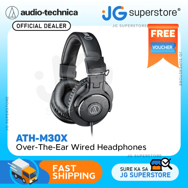 Audio Technica ATH-M30x Professional Monitor Headphones with 40 mm ...