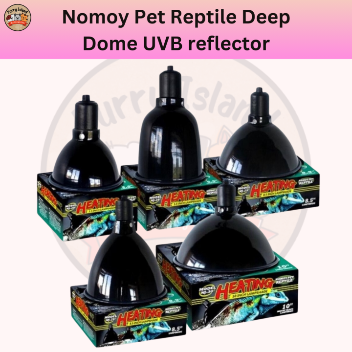 Nomoy Pet Reptile Deep Dome UVB reflector 5.5"/8.5"/10" lamp holder ...