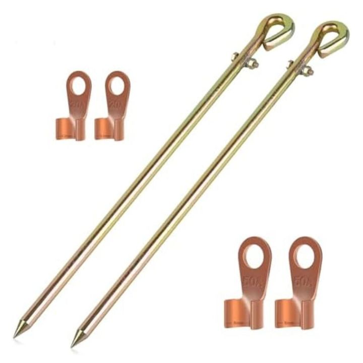 17.4 Inch Length Generator Grounding Rod Grounding Wire PVC Insulated ...