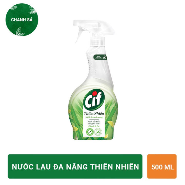 [Xả Hàng] Nước Lau Đa Năng Cif Thiên Nhiên Chanh & Sả 500ml | Lazada.vn