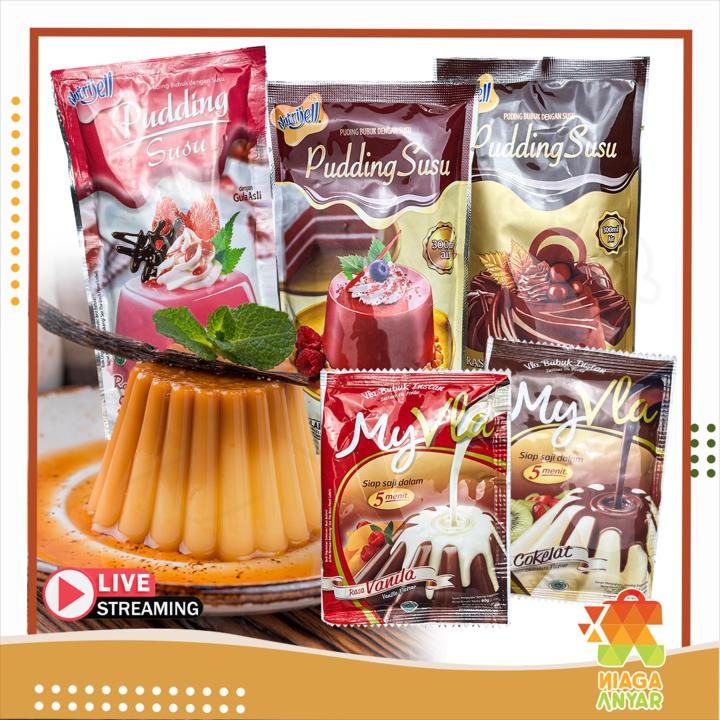 NA Nutrijell Pudding Susu / My Vla / Lapis Susu Santan All Variant / Nutrijel Fla Instant ...