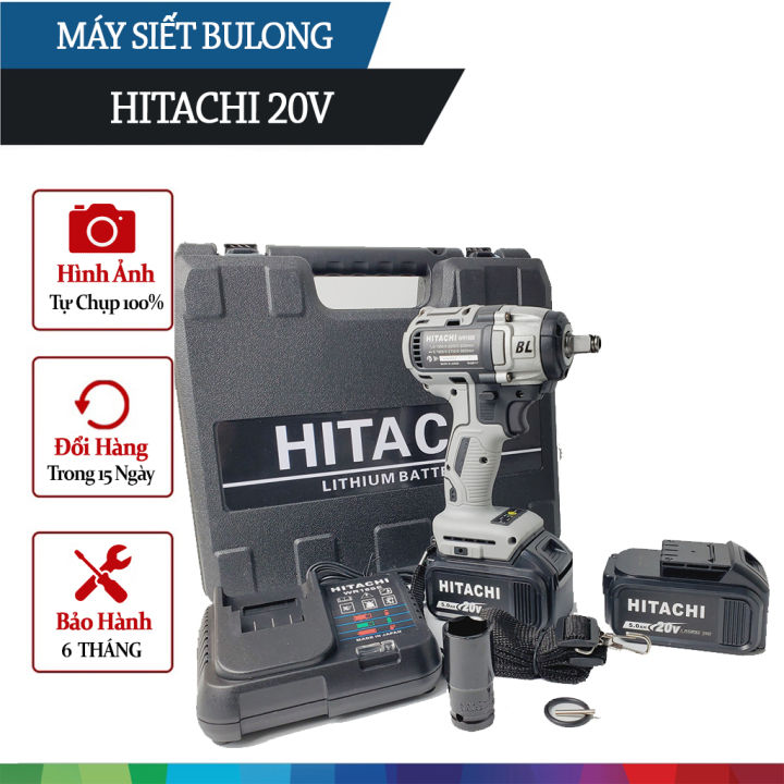 Máy Siết Bulong HITACHI 20V - Lực Siết Khủng 600N.m - Động Cơ Không ...
