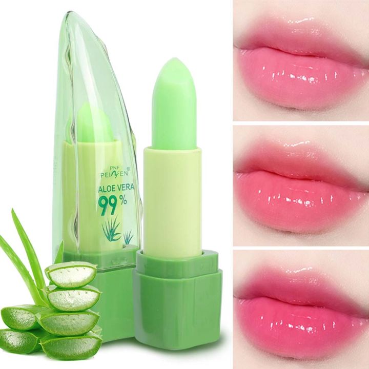 Aloe Vera Lipstick Color Changing Lip Balm Lasting Moisturizing ...