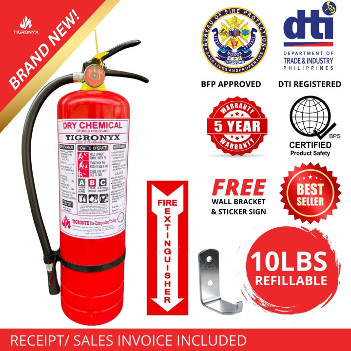 Fire Extinguisher 10lbs ABC Dry Chemical Refillable | Lazada PH