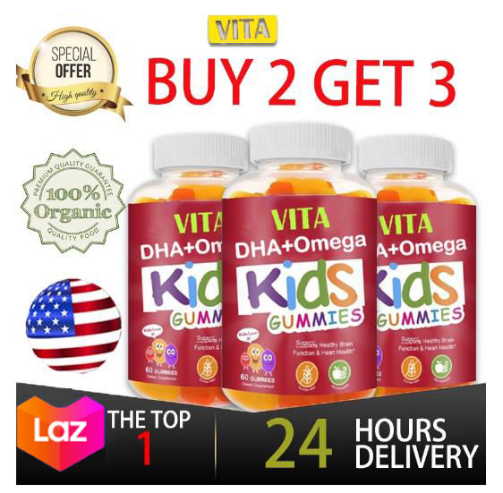 VITV OMEGA + DHA Vitamins Gummies Organic Vegan Vitamins Gummy for Kids ...