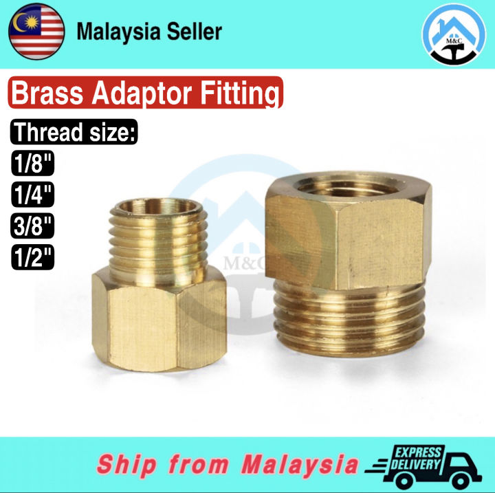 Brass Fitting Adaptor Female x Male Thread, Brass Pipe Fitting ...