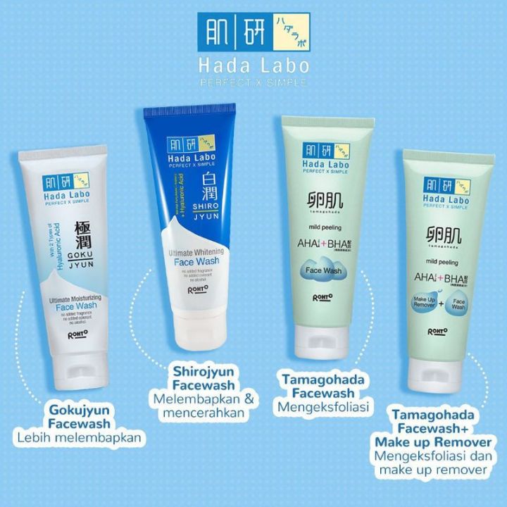 Hada Labo Gokujyun Face Wash Hada Labo Shirojyun Face Wash Hada Labo