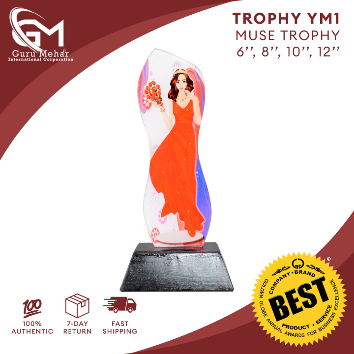 YM1 Trophy Muse - Acrylic Awarding Trophy Muse 6, 8, 10, 12 Inches ...