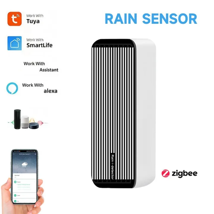 Smart Tuya ZigBee Rain Sensor 2-In-1 Rainwater Flood Detector Detection ...