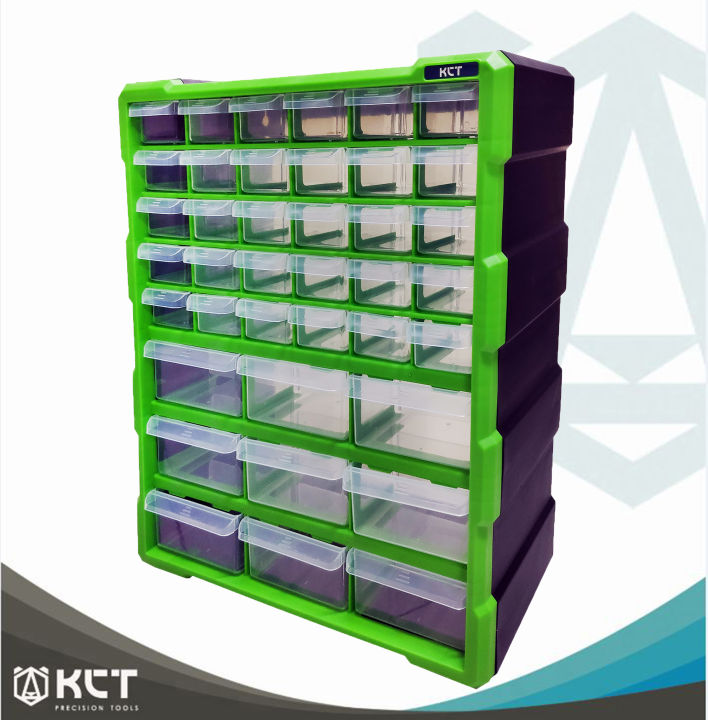KCT KSD1502 Storage Drawer Parts Cabinet Organizer (Stand Alone or Wall ...