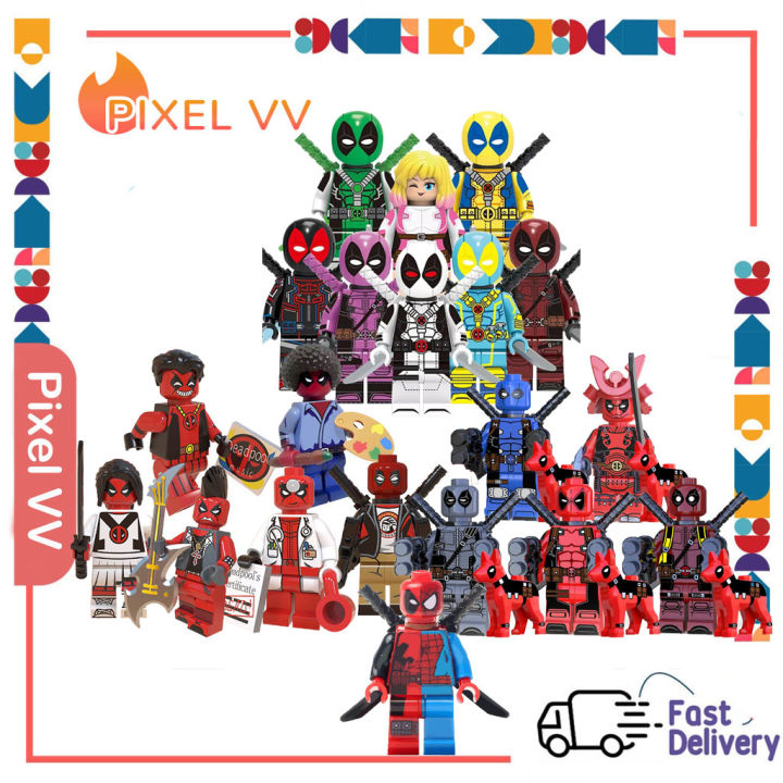 Deadpool Minifigures Super Heroes Building Blocks Wade Winston Building ...
