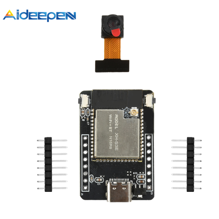 Aideepen Type-C ESP32-S3-CAM WIFI Bluetooth Development Board Camera Module with OV2640 Camera ...