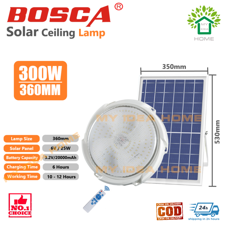 BOSCA Solar Ceiling Lamp 300W / 200W / 100W/ 60W Solar Light LED indoor ...