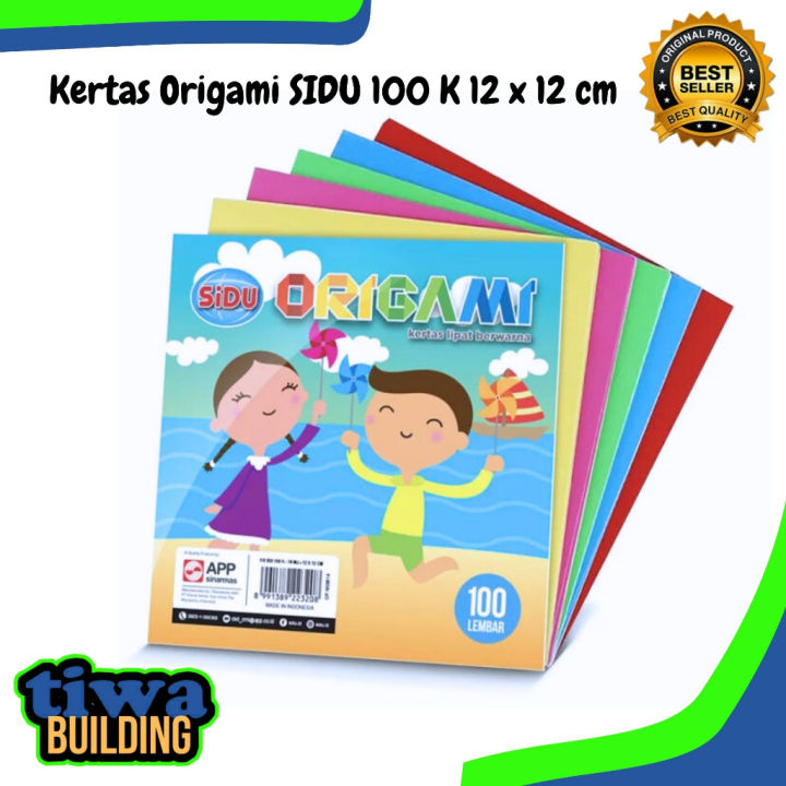 KERTAS ORIGAMI SIDU / KERTAS LIPAT BERWARNA BERBAGAI UKURAN ISI 100 ...