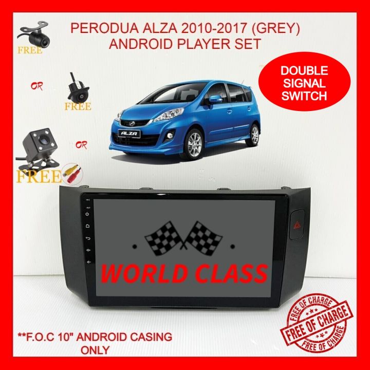 PERODUA ALZA 2010-2017 (GREY) ANDROID PLAYER 10 INCH 2.5D FULL HD ...