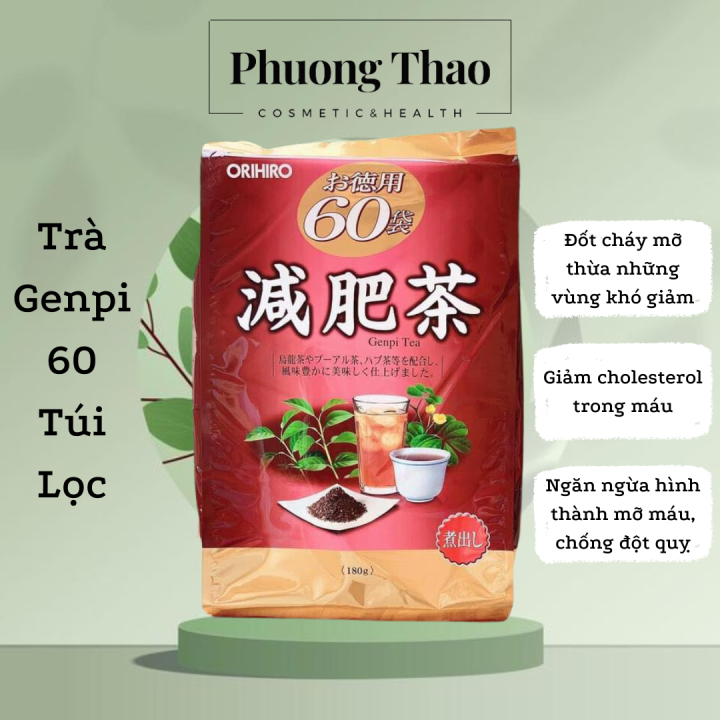Trà Genpi Tea Orihiro Giảm Mỡ Bụng Gói 60 Túi Lọc Hàng Nội Địa Nhật ...