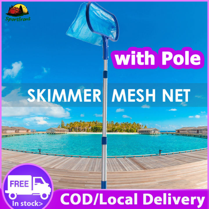 [Local Delivery] Swimming Pool Net Cleaner with Pole Pool Skimmer Deep ...