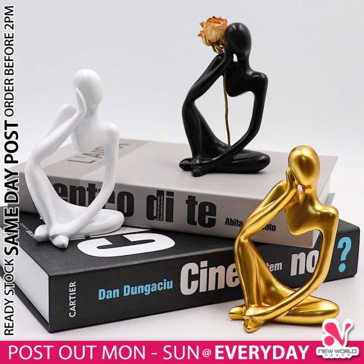 𝗔𝗥𝗧𝗜𝗦𝗧𝗜𝗖 》Thinker Statue Art Ornaments Abstract Figure Sculptures ...