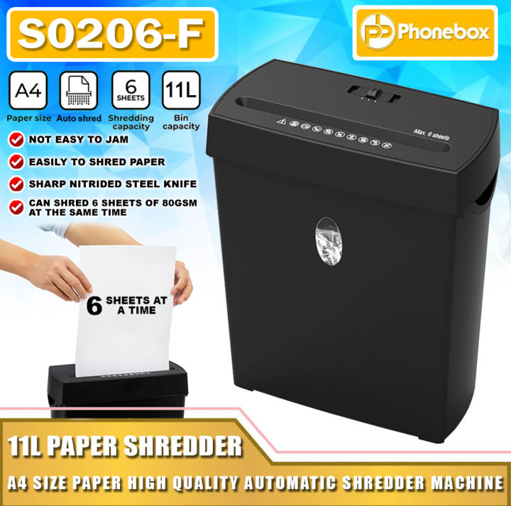 PHONEBOX 10L/11L Paper Shredder Machine A4 High Quality Automatic ...