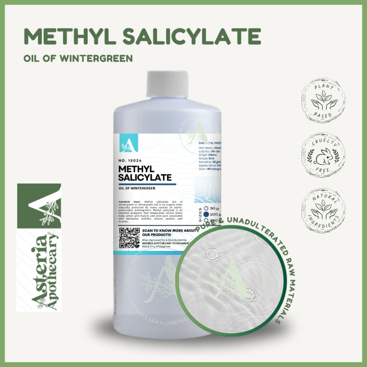 Methyl Salicylate | Oil of Wintergreen (250g, 500g, 1Kg) - Asteria ...