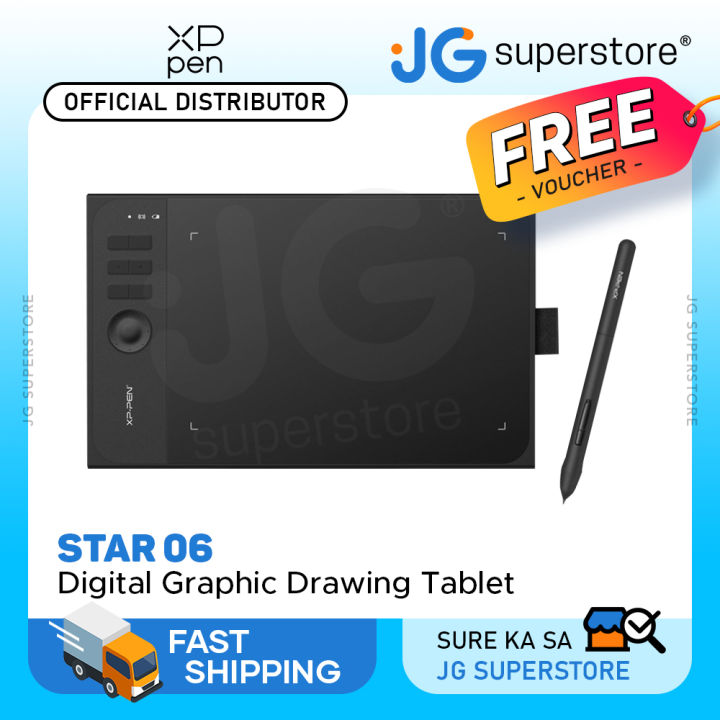 XP-Pen Star 06 Tablet 10 x 6 Inches 5080 LPI Wireless Wired USB with ...