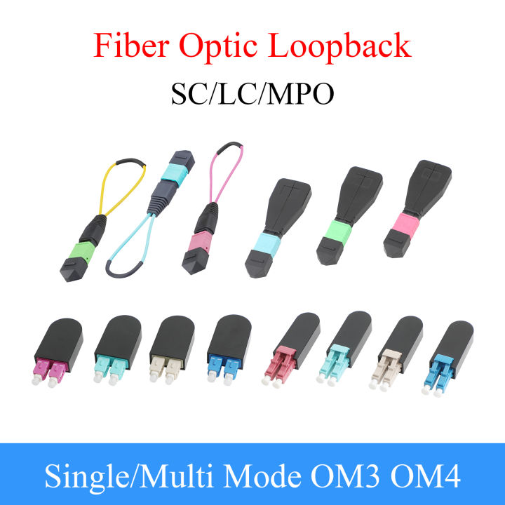 1PCS SC/LC/MPO Fiber Optic Loopback Female Single Mode OM3 OM4 Adapter ...