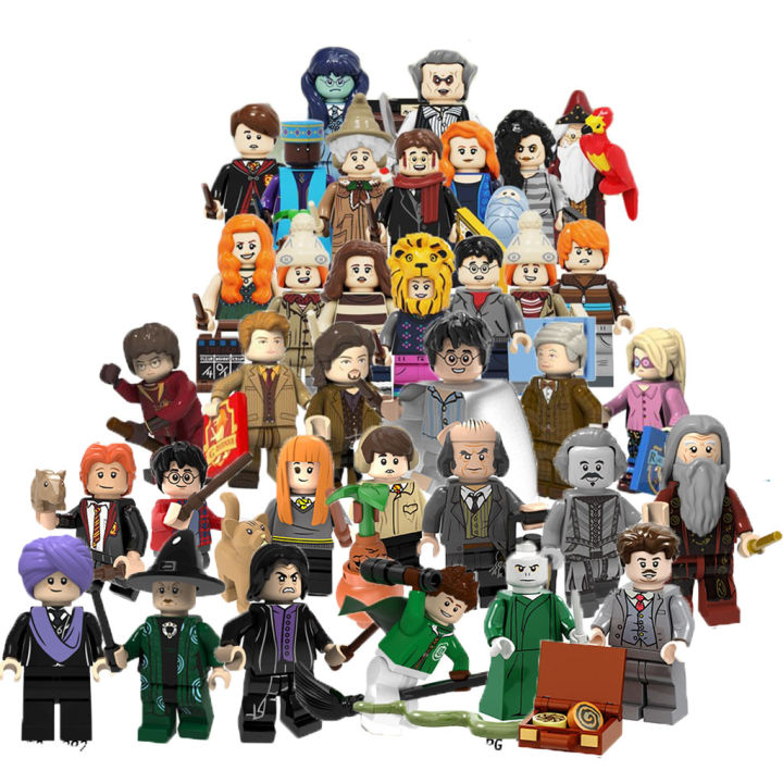 Harry Potter Minifigures Dumbledore Hermione Ron Malfoy Snape Voldemort ...