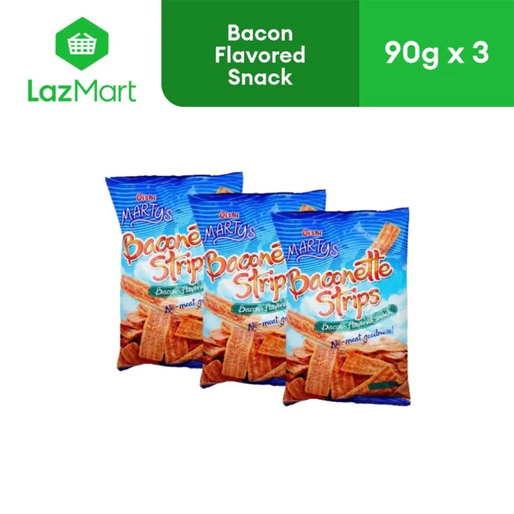 Oishi Martys Baconette Strips 90g x 3 | Lazada PH