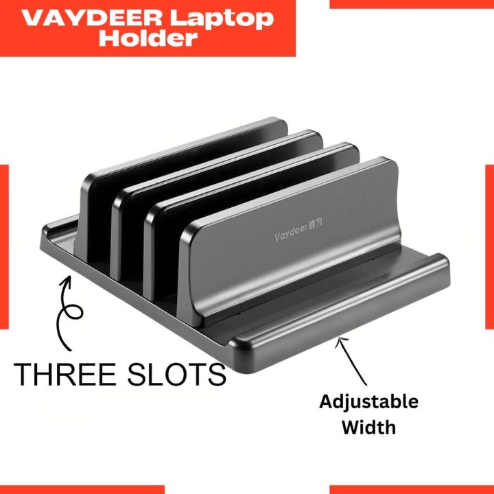 Vaydeer Vertical Laptop Stand Thickness Adjustable Tablet Phone Desktop ...