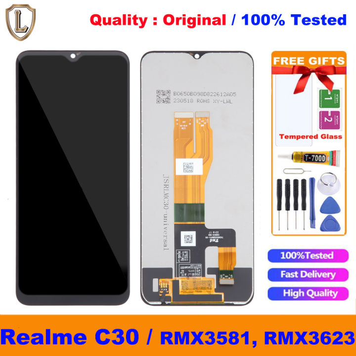 100% Tested Original For Realme C30 C30s C30F C33 C33 2023 LCD Display ...