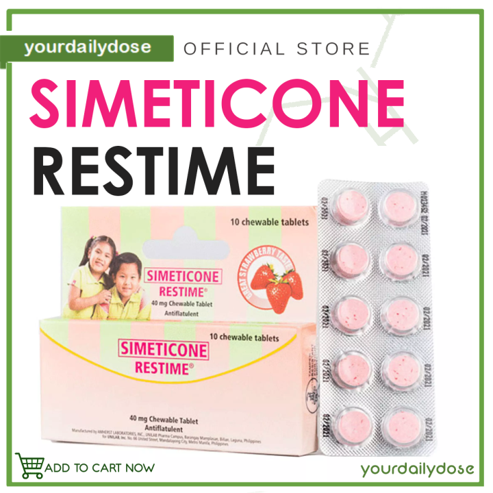 Simeticone Restime® Chewable Tablet 10 Tablets | Lazada PH