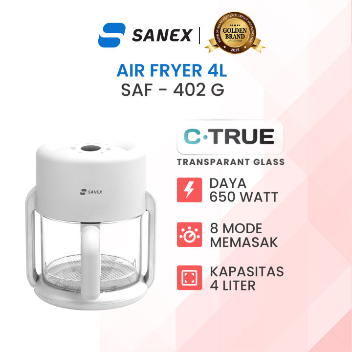 SANEX Air Fryer C-True Series Low Watt 2,5 Liter SN-AF402 G | Lazada Indonesia