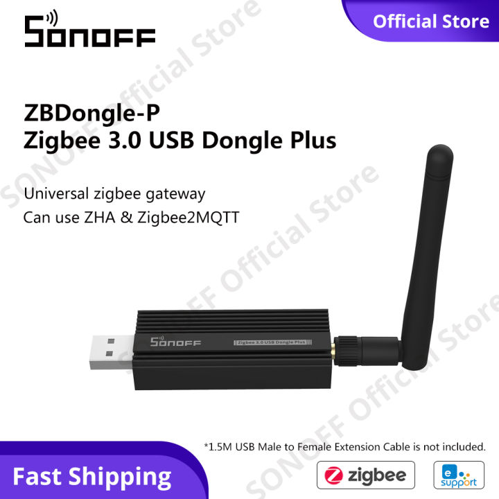 SONOFF ZBDongle-P Smart Zigbee Gateway Zigbee 3.0 USB Dongle Plus with SMA Interface External ...